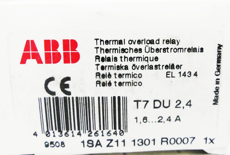ABB T7 DU 2,4 Thermisches Überstromrelais -unused- | eBay