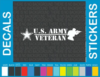 U.S. Army Veteran Military Armed Services window truck car bumper decal ...
