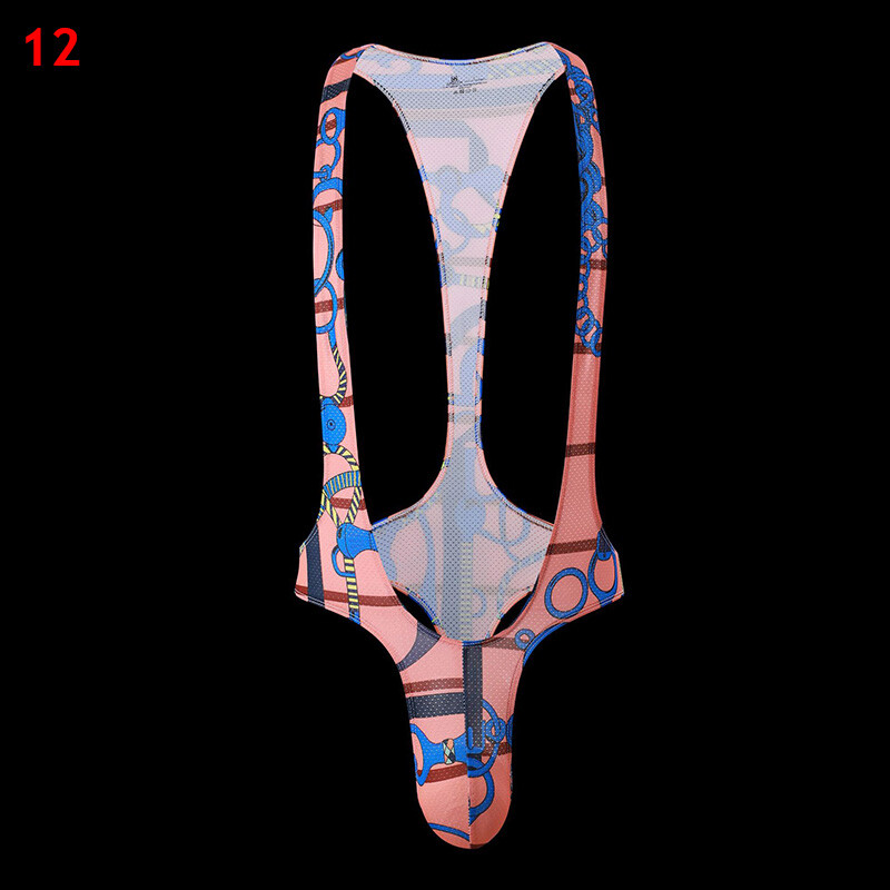 Men Sexy Mankini Beach Swimming Thong Underwear Bodysuit Swimsuit ...