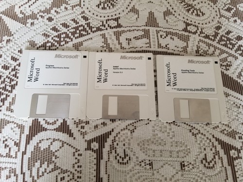 Microsoft Word 1991 Apple Macintosh Computer Software 3 3.5" Floppy ...