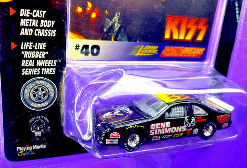 Johnny Lightning KISS Gene Simmons Diecast Stock Car , Card #40 Card js ...