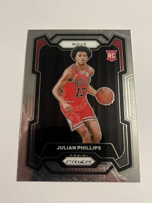 2023-24 Panini Prizm Julian Phillips Base Rookie RC #125 Chicago Bulls ...