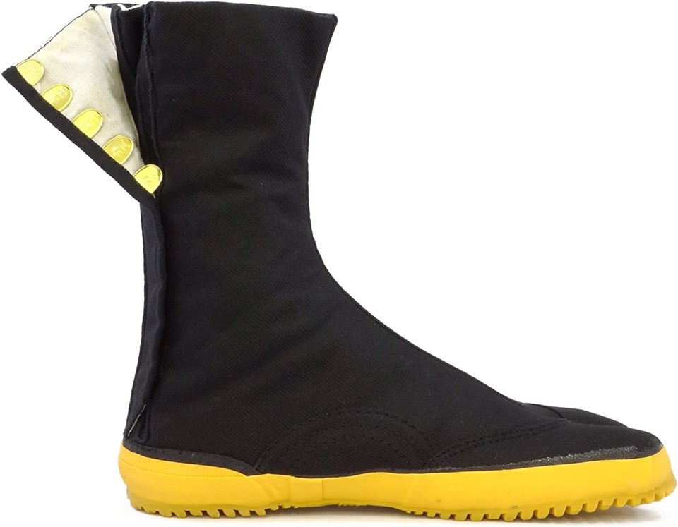 Japanese Rikio JIKA TABI Boots Ninja Shoes Barefoot Hadashi H10 Black ...