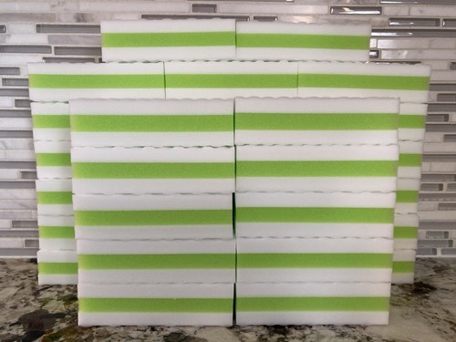 30 PACK GREEN Melamine Magic Sandwich Sponge Eraser Heavy Duty Extra ...