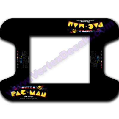 Super Pac-Man Arcade Cocktail Adhesive Underlay Sticker Decal Kit ...