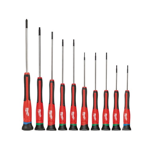 Milwaukee 48-22-2612 Precision Chrome Plated Screwdriver Kit - 10 PC ...