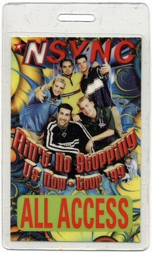 NSYNC 1999 Ain't No Stopping Us Now Concert Tour Laminated Backstage ...