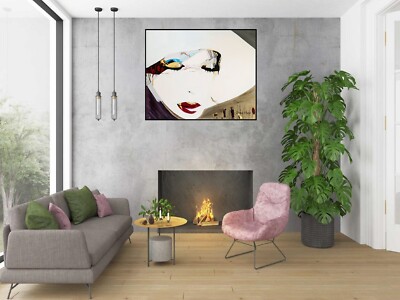 Woman Painting Artwork Giclee Prints, Abstract Minimal Faceless Woman ...