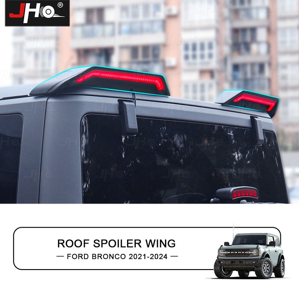 2021-2024 Ford Bronco Roof Spoiler For Ford Bronco ABS Painted Black ...