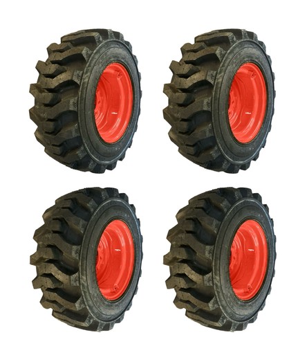 4-12-16.5 Galaxy Muddy Buddy Skid Steer Tires/Rims for Kubota SSV65 ...