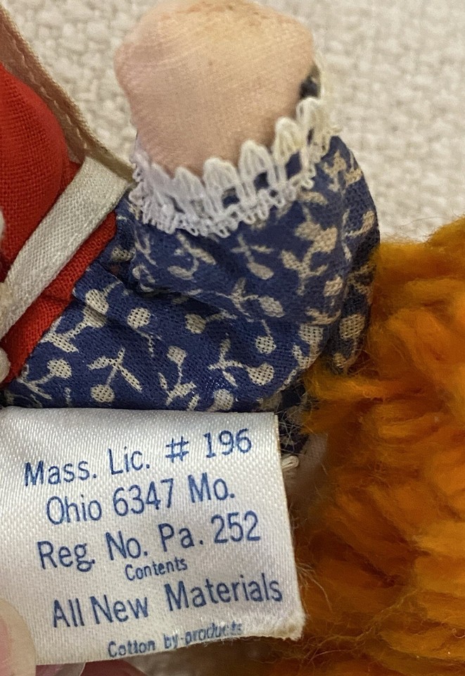 1950's Hallmark Raggedy Ann Doll 6” Yarn Hair Clothes | eBay