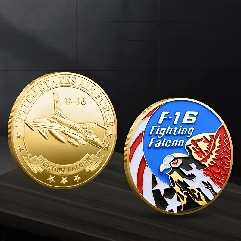 Air Force F-16 Falcon Challenge Coin Collectable Commemorative Coin ...