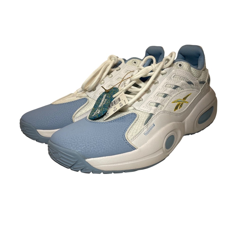 Reebok Solution Mid Nuggets White Fluid Blue Toxic Basketball Shoes Men ...