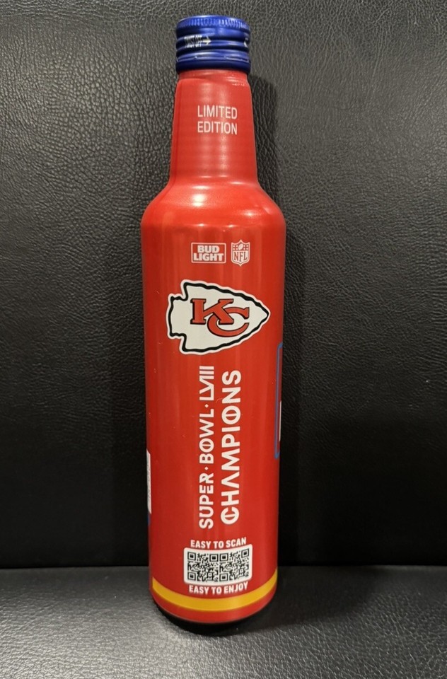 Kansas City Chiefs Super Bowl 58 LVIII Champions Bud Light Bottle Can ...
