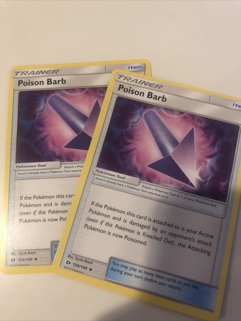 Pokémon TCG Poison Barb Sun & Moon Base Set 124/149 Regular Uncommon ...
