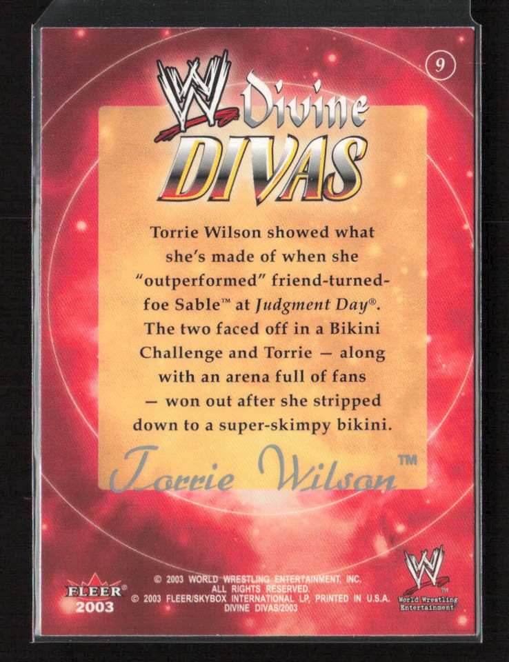 2003 Fleer WWE Divine Divas #9 Torrie Wilson Near Mint or Better | eBay