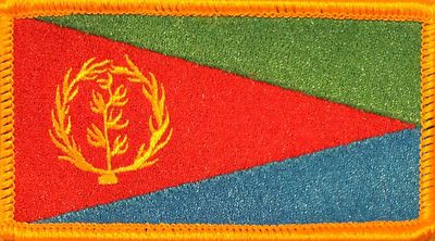 ERITREA Flag Patch With Hook Adhesive Fastener GOLD BORDER #2 | eBay