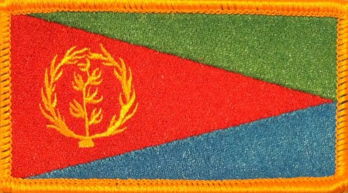 ERITREA Flag Patch With Hook Adhesive Fastener GOLD BORDER #2 | eBay