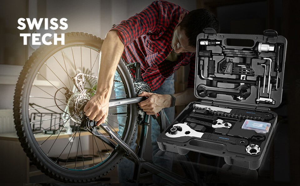 Swiss Tech Bicycle Repair Tool Kit 30 Pcs Professional Maintenance Tool ...