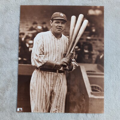 Babe Ruth Yankees MLB Official New York Three Bats 8x10 Photograph NYY ...