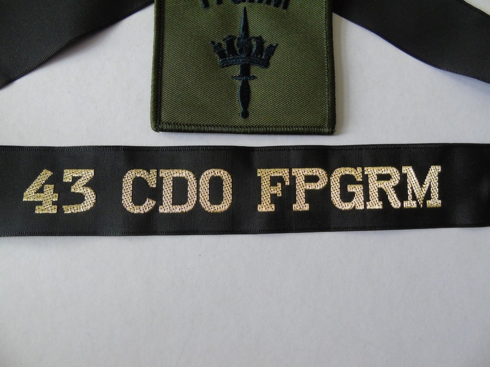 Royal Navy 43 COMMANDO FLEET PROTECTION GROUP ROYAL MARINES Cap Tally ...