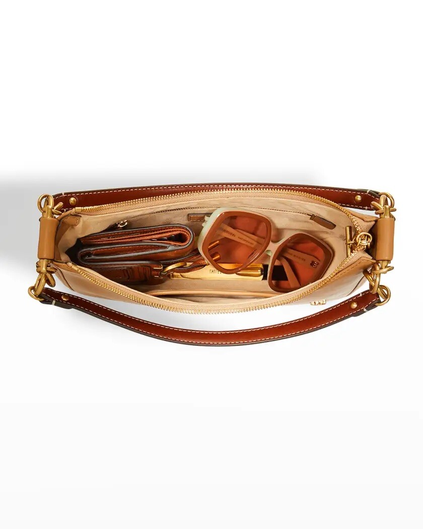 Beautiful! Tory Burch 151 Mercer Leather Crescent Zip Shoulder Bag ...