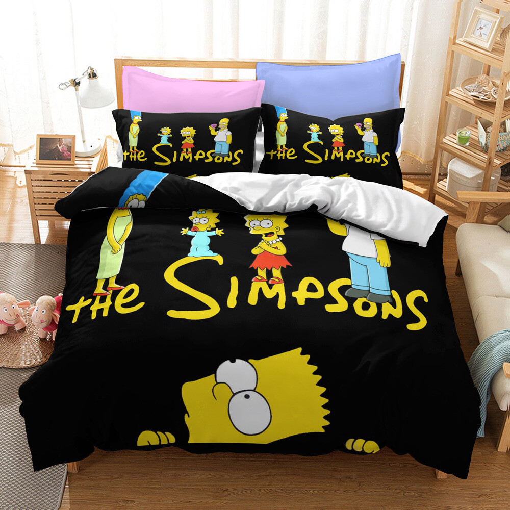 The Simpsons Quilt Duvet Cover Pillowcases Doona Bedding Set Single ...