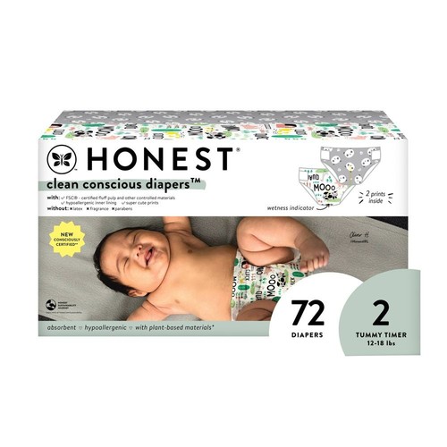The Honest Company Clean Conscious Disposable Diapers Barnyard Babies ...