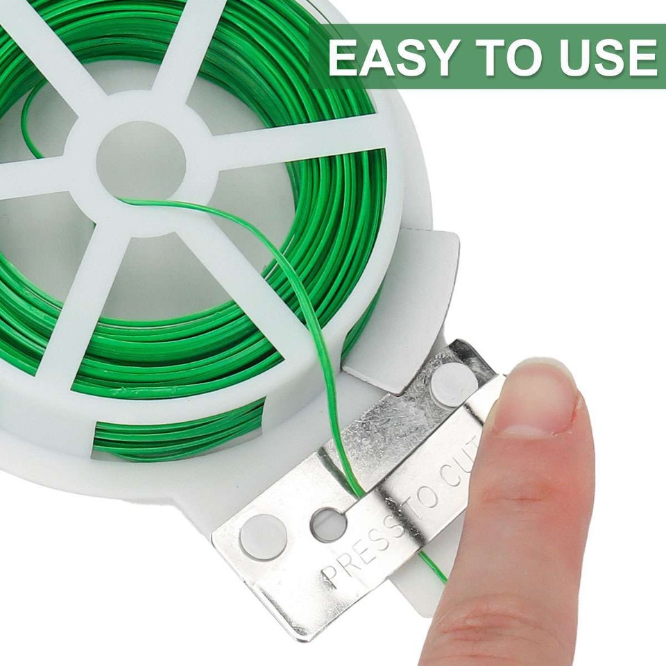 1~5 Rolls Green Twist Tie Wire Spool With Cutter For Trash Bag ...