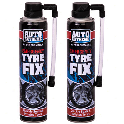 2 x Auto Extreme Quick Fix Car Emergency Flat Tyre Puncture Repair ...