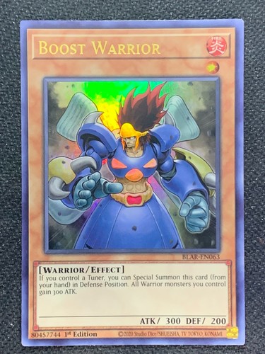 Yugioh! 1x Boost Warrior - BLAR-EN063 - Ultra Rare - 1st Edition | eBay