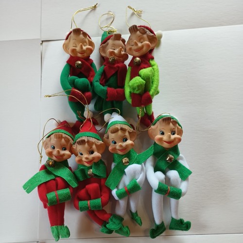 Set of 7 Christmas Knee-Hugger Elves Reproductions | eBay