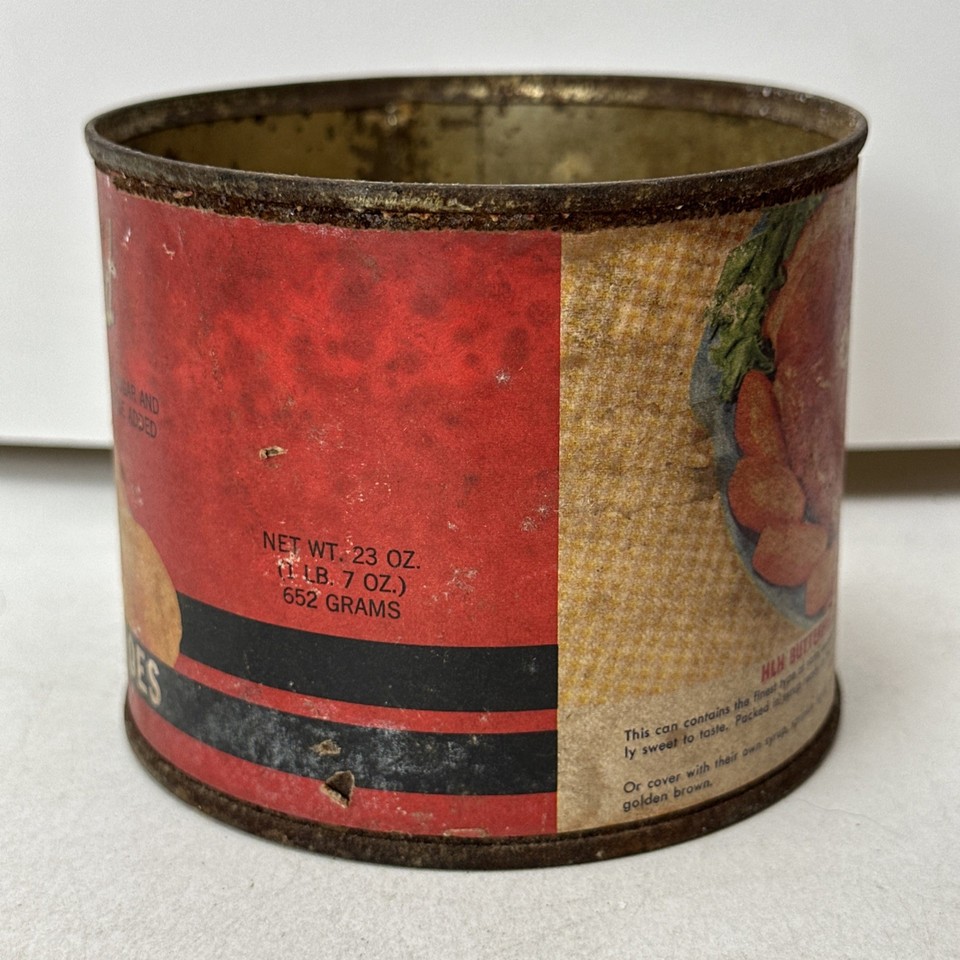 Vintage Butterfield Sweet Potatoes Tin Can Empty 23 Oz HLH Products ...