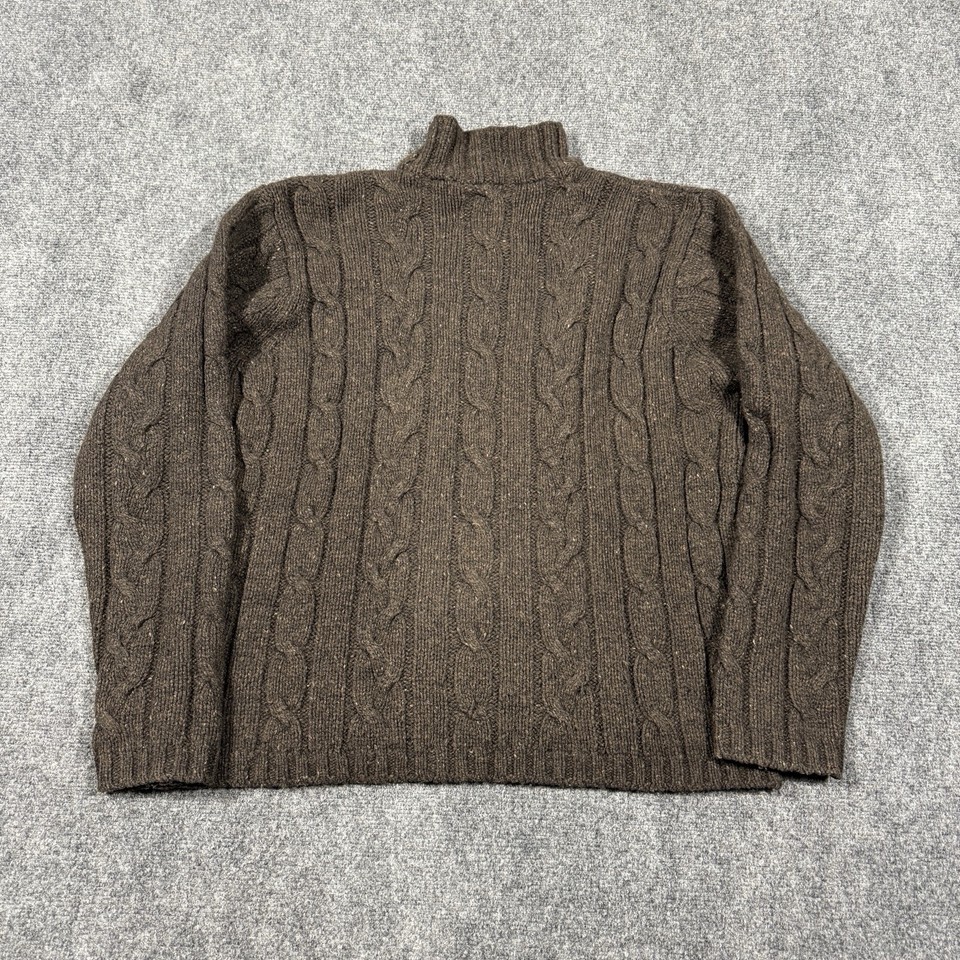 Vintage American Eagle Sweater Donegal Cable Knit Lambs wool Mens XL ...