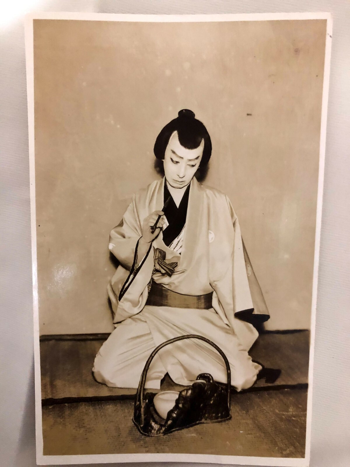 ANTIQUE OLD JAPANESE BROMIDE PHOTO OF KABUKI ACTOR 1920s AD | eBay