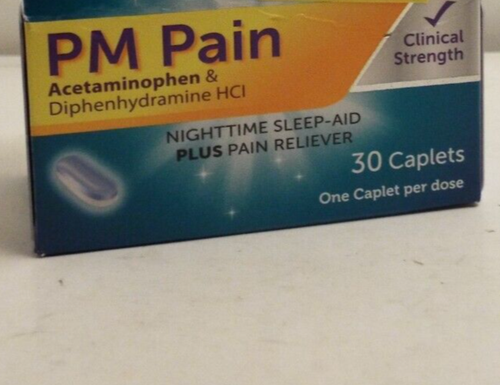 Unisom PM Pain Nighttime Sleep Aid + Pain Reliever 30 Caplets -Exp 07 ...