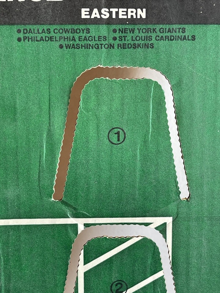 VTG 1977 NFL STANDINGS BOARD MINI HELMETS COMPLETE SET W/ CARDBOARD ...