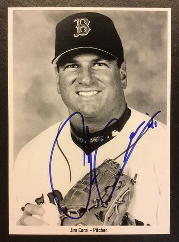 Jim Corsi Boston Red Sox Autographed 5x7 Photo Signed Card Photograph ...