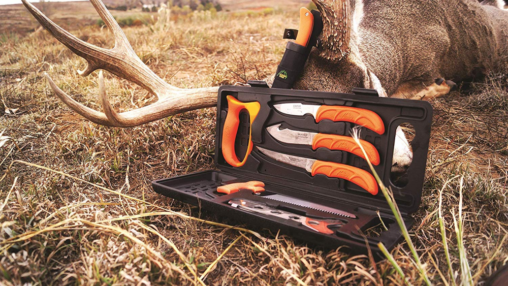 Outdoor Edge WildPak Hunting Knives, 8-Piece Portable Deer Field ...