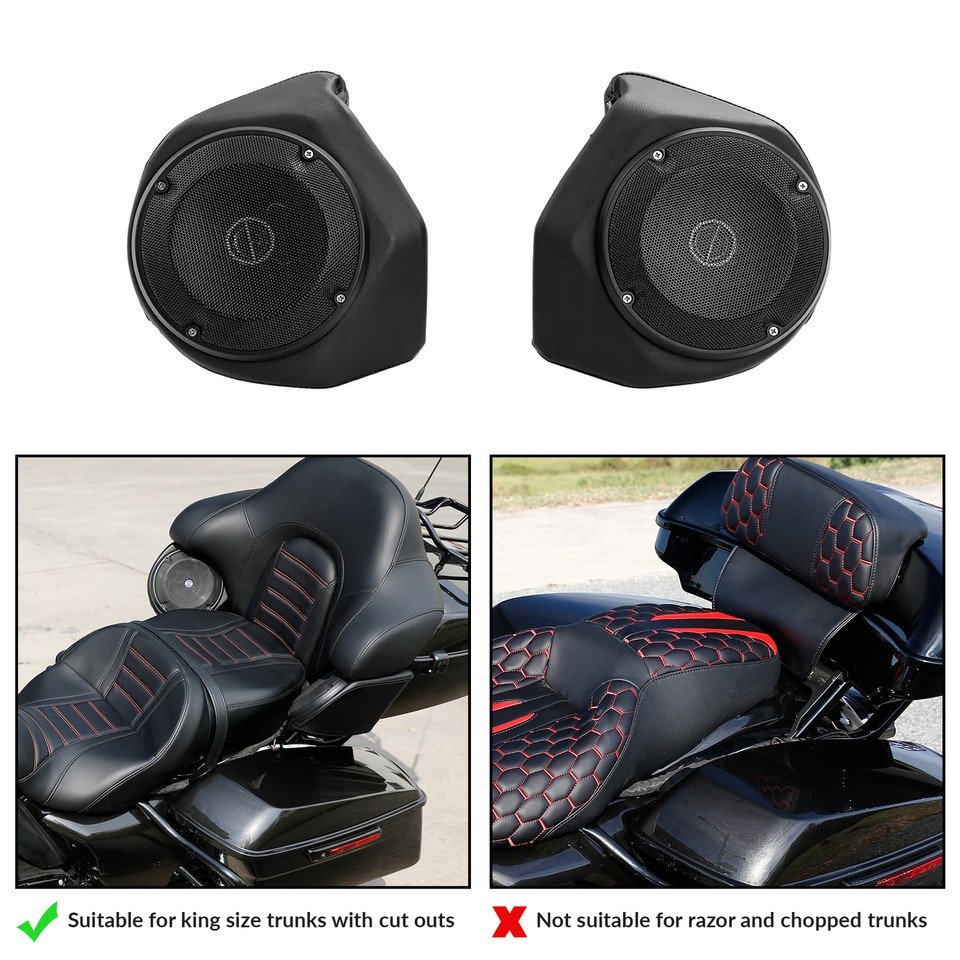 King Trunk Rear 6.5" Speaker Pods Fit For Harley Touring Road Glide 14 ...