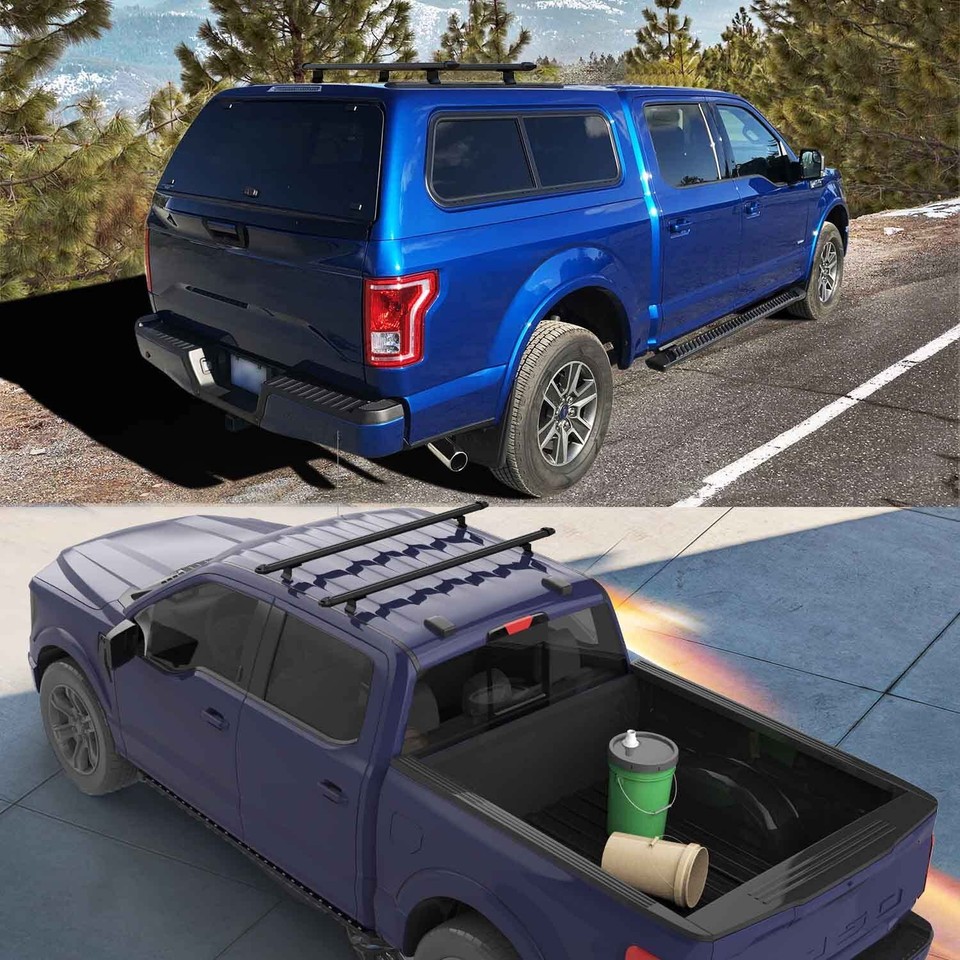 500lb Capacity Pickup Truck Topper Ladder Rack Camper Shell Roof Rack ...