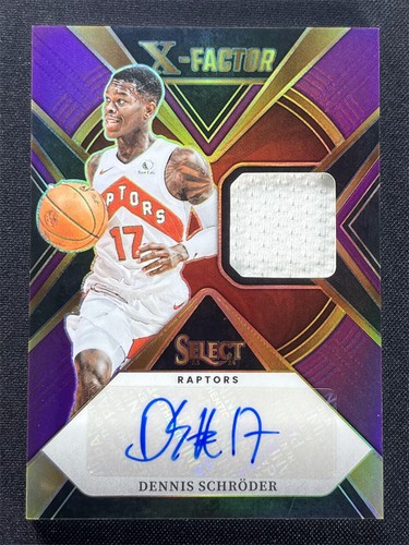 2023-24 Panini Select Dennis Schroder Purple X-Factor GU Jersey Patch ...