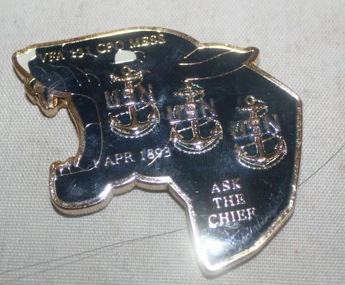 2" Navy USN Chief CPO Challenge Coin VFA-131 Wildcats Shaped | eBay