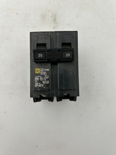 Lot of 6 Square D HOM220 Type HOM Black 120-240V 20A 2 Pole Unit ...