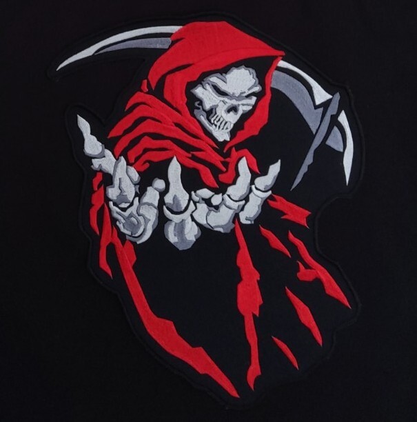 Red Grim Reaper Pictures See You Soon Grim Reaper Patch, Red, Black,