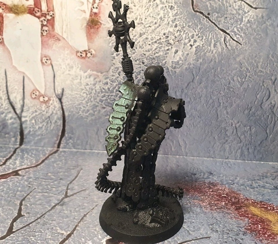 Necron Orikan the Diviner - Warhammer 40k - Primed Black | eBay UK