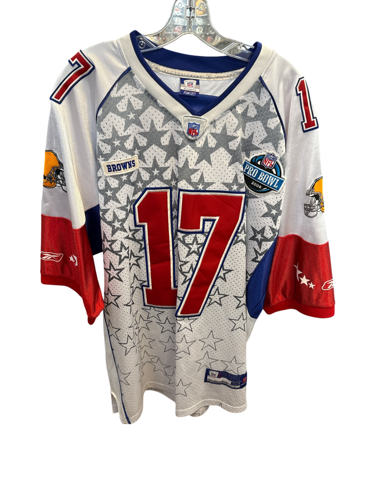 #17 Braylon Edwards Cleveland Brown 2008 Pro Bowl Jersey Reebok Size 54 ...