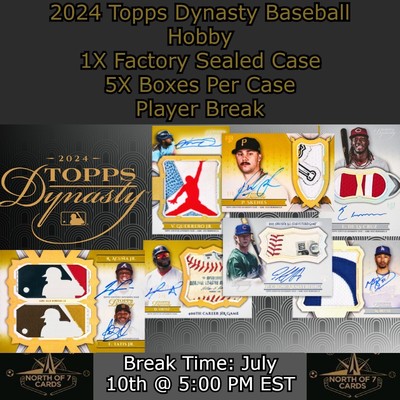 Derek Jeter - 2024 Topps Dynasty Baseball Hobby - 1X Case Player BREAK ...
