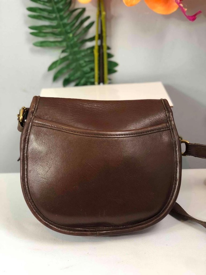 Vintage COACH Watson Dark Brown Smooth Leather Small Flap Crossbody Bag ...