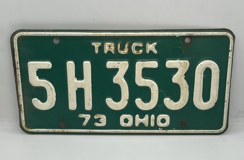 1973 Ohio Truck License Plate 5H3530 Man Cave Classic Car | eBay